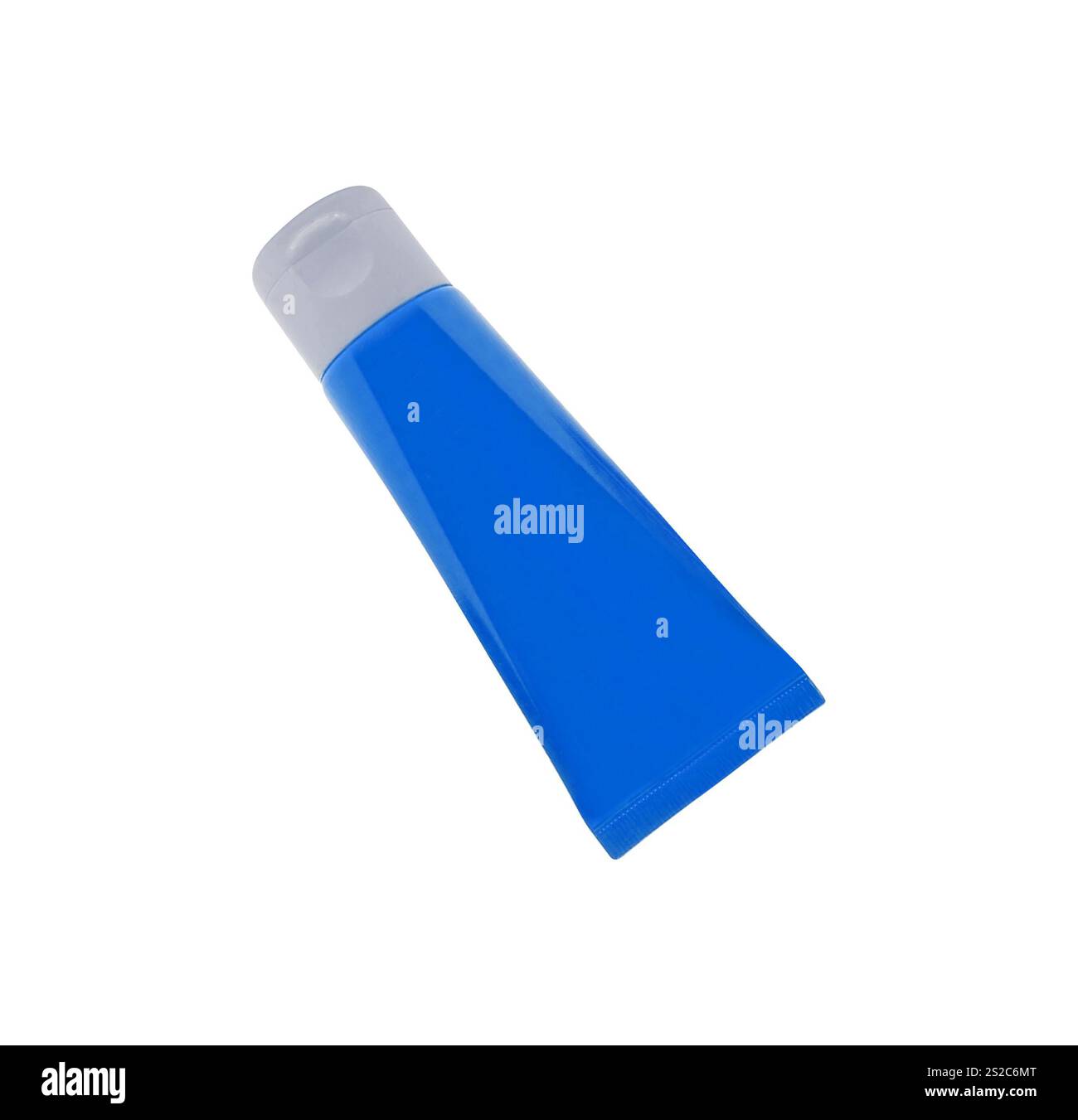 The dark blue tube isolated on white Stock Photo - Alamy