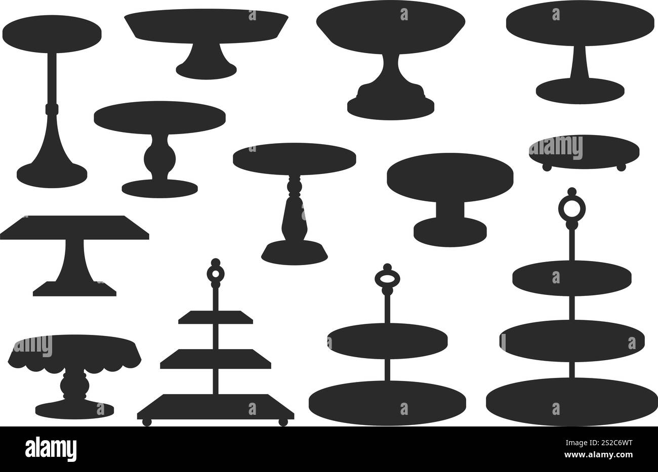Tiered pedestal serving plate Stock Vector Images - Alamy