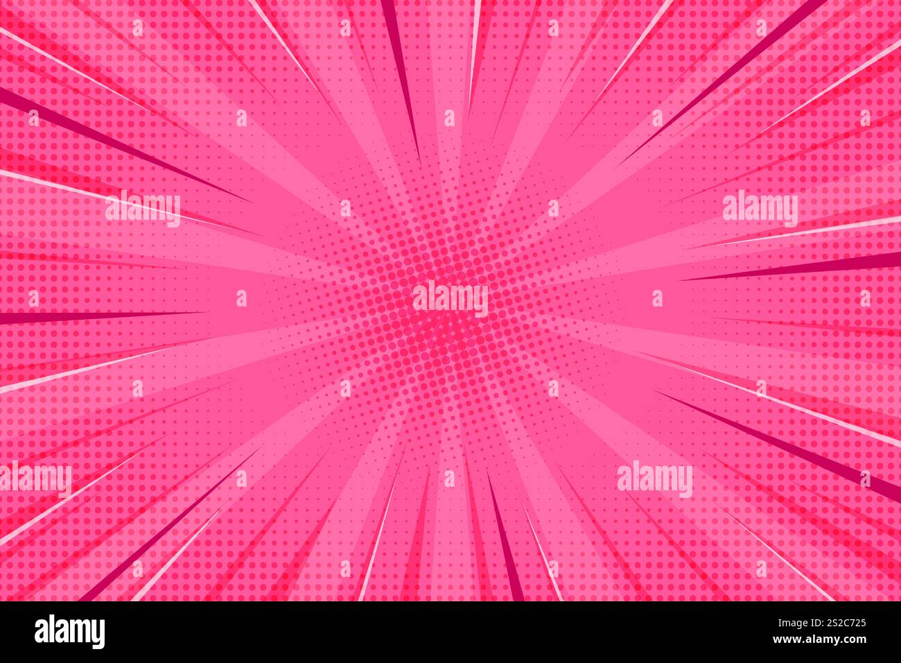 Comic book abstract pink background with starburst pattern. Pop art ...