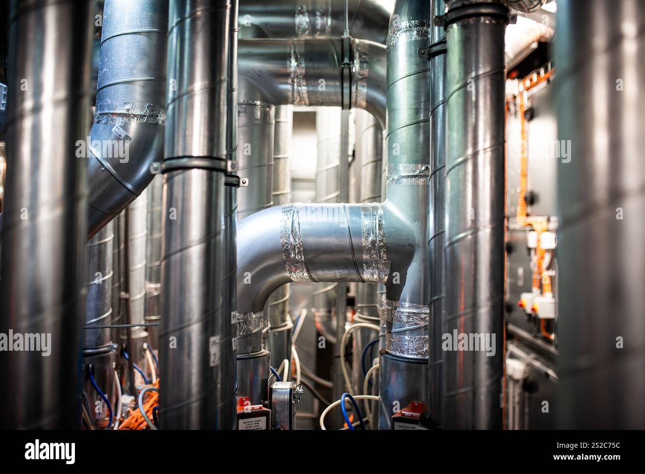 Industrial HVAC System with Automated Controls, Wiring, and Metal ...