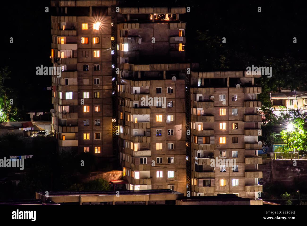 Night city. Lights of the night city. Life in the night city. Nice view ...