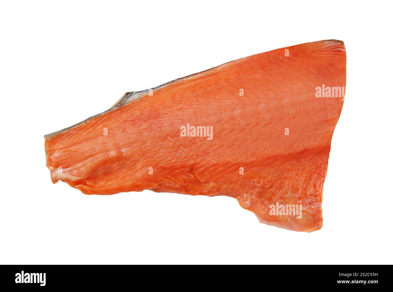 fresh salmon fillet on white background Stock Photo - Alamy
