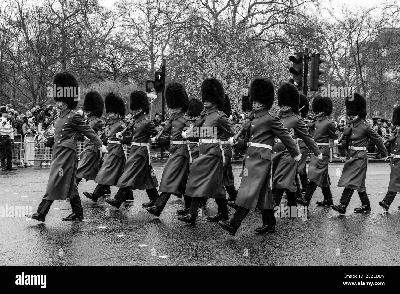 The Coldstream Guards Leave Wellington Barracks To Take Part In The Changing of The Guard ...