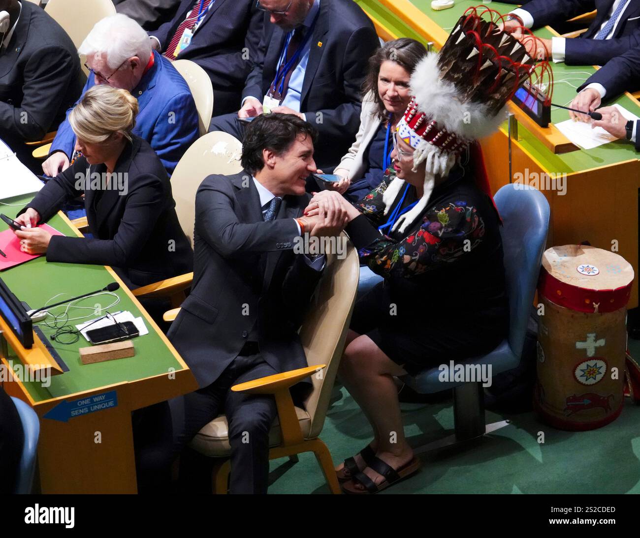 Prime Minister Justin Trudeau shakes hands with Assembly of First ...