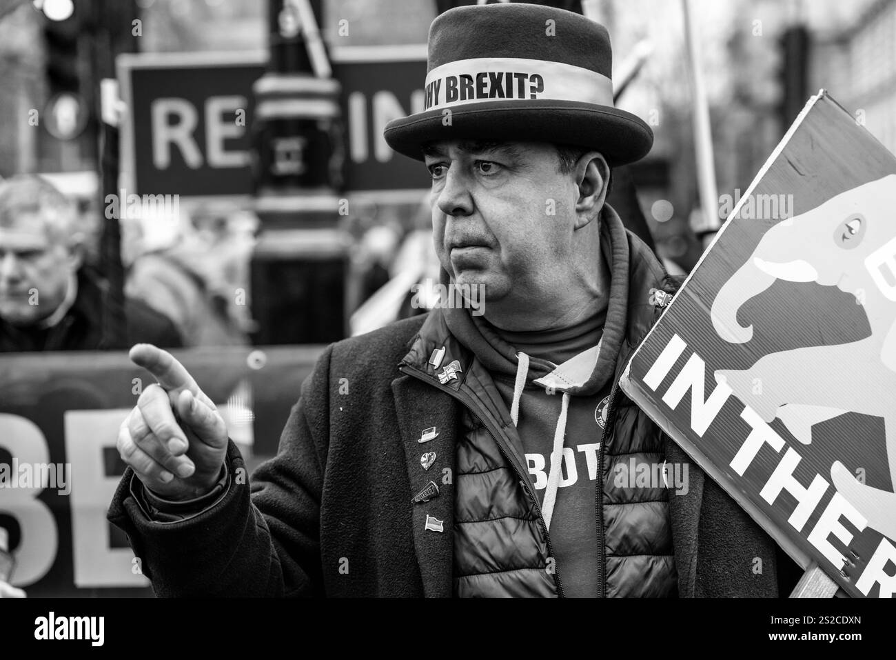 Pro brexit man Black and White Stock Photos & Images - Alamy