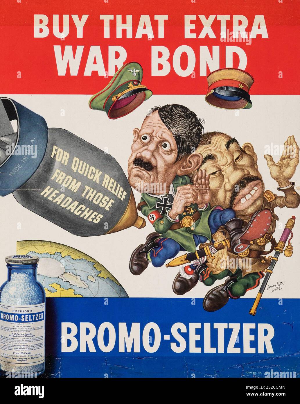 Vintage World War II Propaganda feat Adolf Hitler and Emperor Hirohito ...