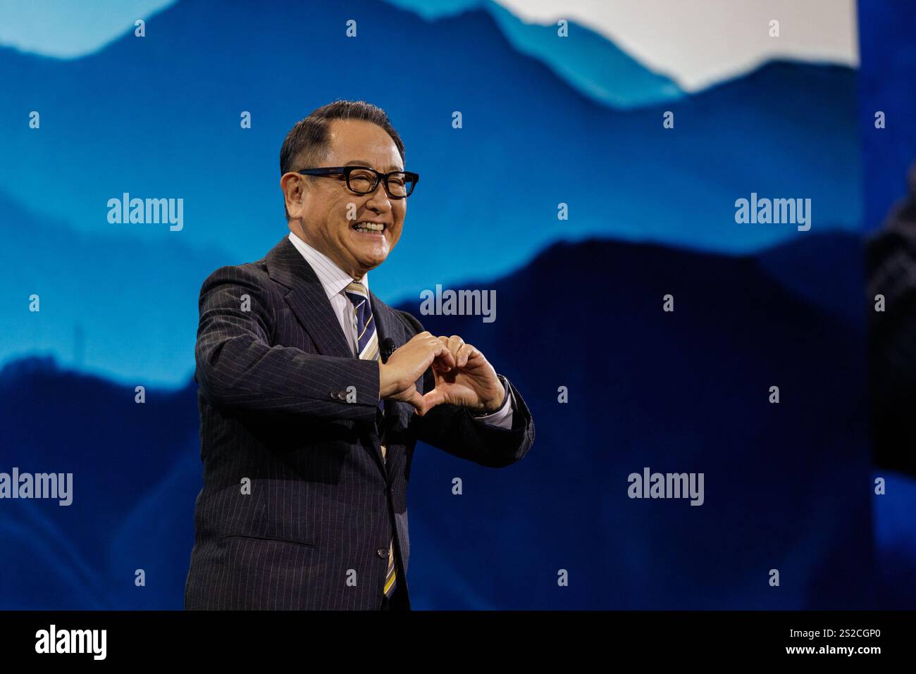 Las Vegas, USA. 06th Jan, 2025. Akio Toyoda, Chairman of the Board of ...