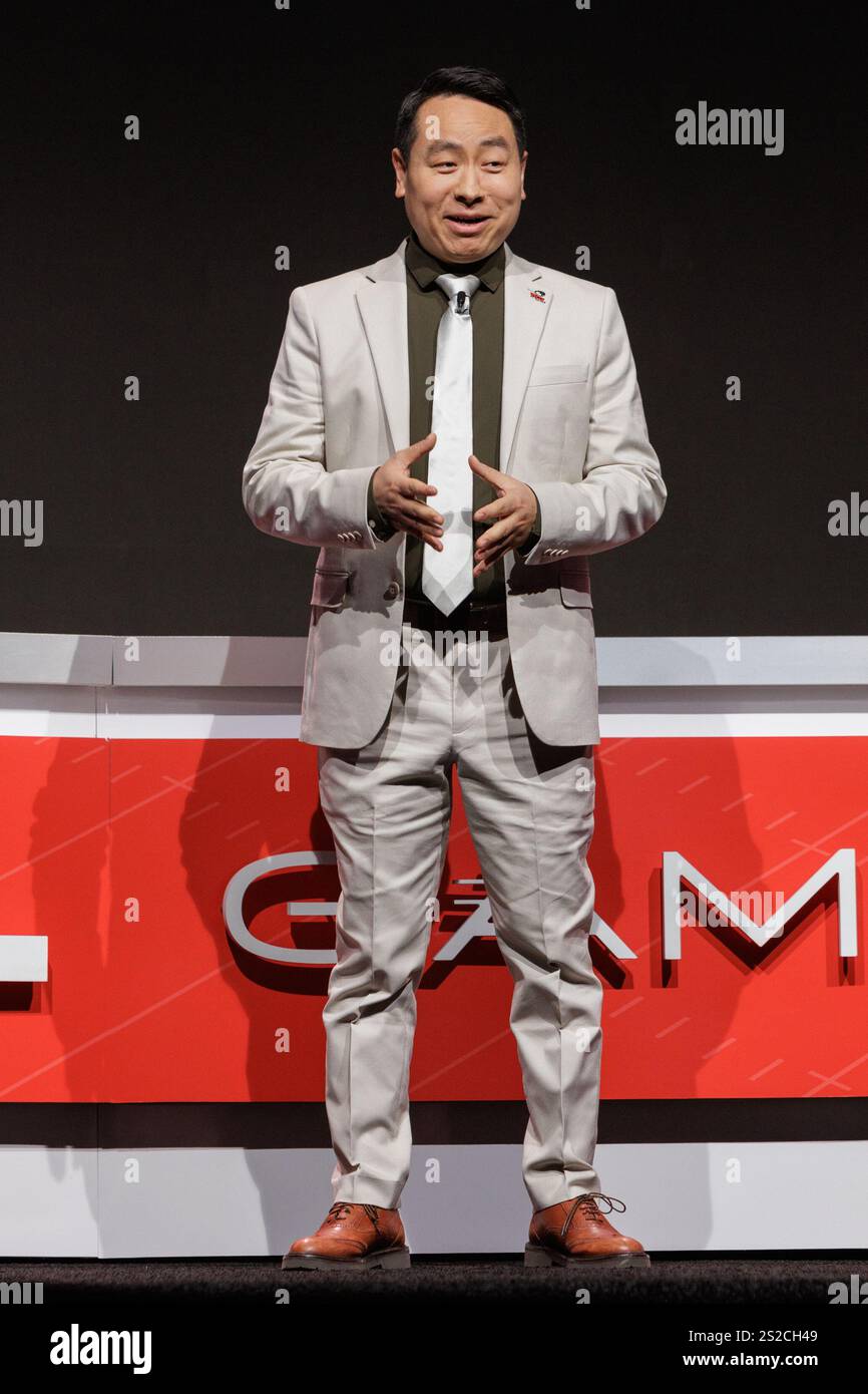 Las Vegas, USA. 06th Jan, 2025. Mark Zhang, President, TCL NA, speaks ...