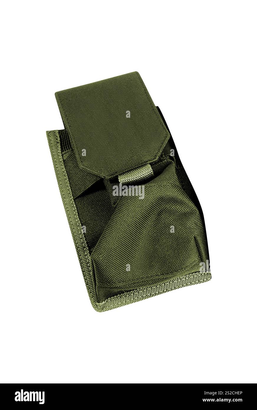 Military pouch isolated on white Stock Photo - Alamy