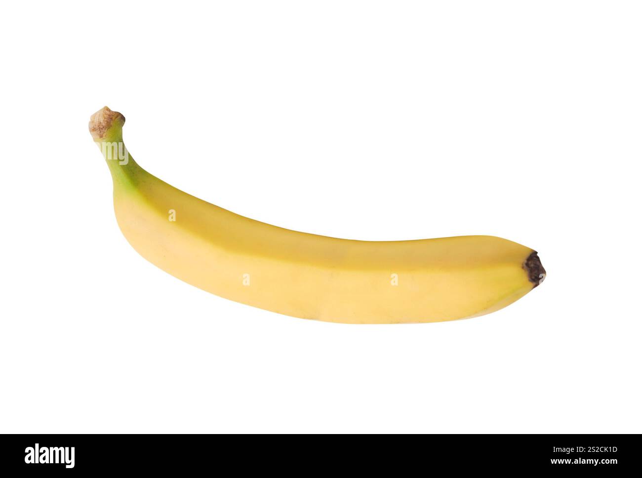 Single banana isolated on white background Stock Photo - Alamy