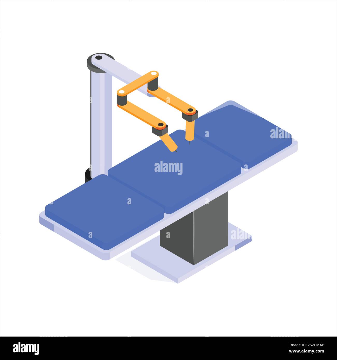 Surgical table with robotic assistance for precision operations Stock ...