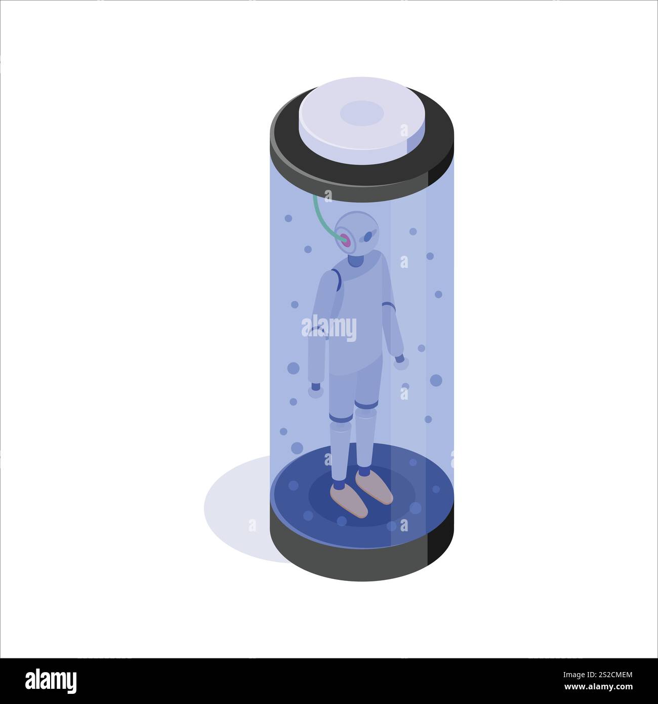 A futuristic chamber for preserving life or conducting experiments ...