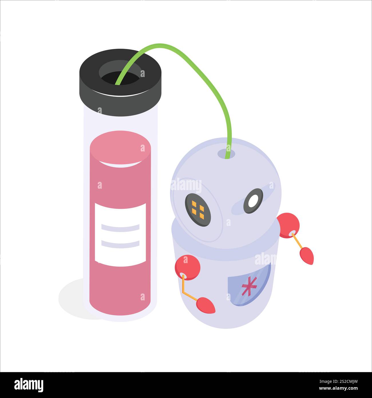 Robot analyzing blood samples for diagnostics and treatment Stock ...