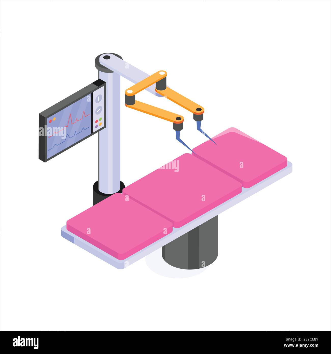 Surgical table with robotic assistance for precision operations Stock ...