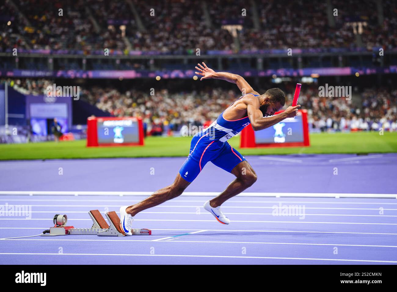 Muhammad Kounta participating in the 4X400 meters relay mixed at the ...