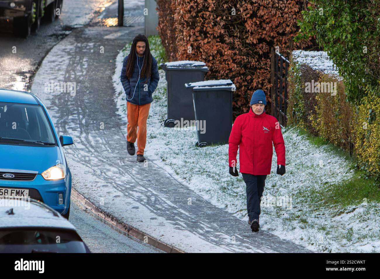 Chippenham, Wiltshire, UK. 7th Jan, 2025. Pedestrian are pictured in ...