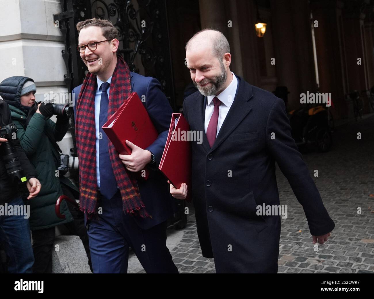 Chief Secretary to the Treasury Darren Jones (left) and Business ...