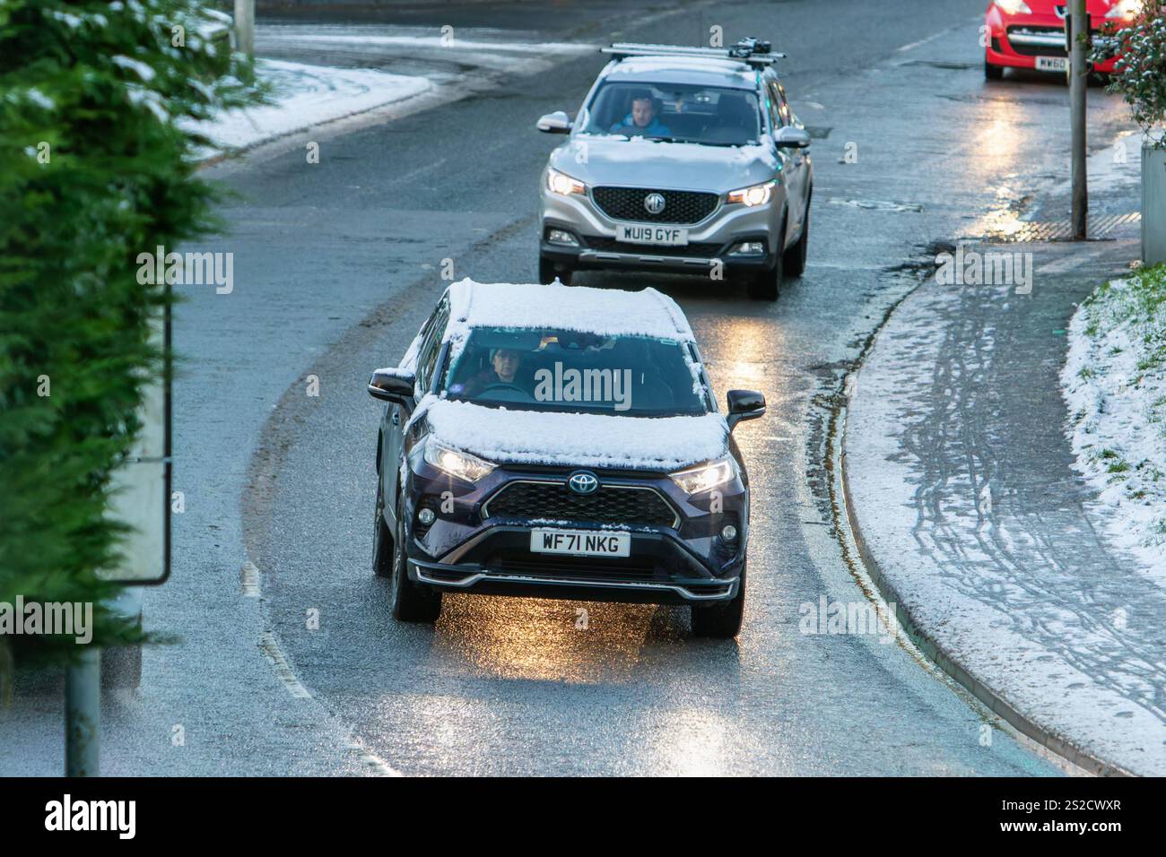 Chippenham, Wiltshire, UK. 7th Jan, 2025. Drivers are pictured in ...