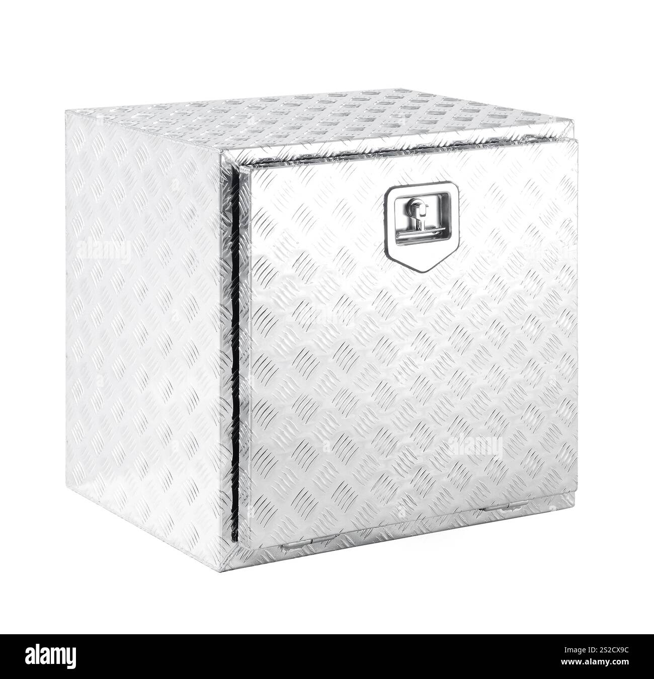 Metal box isolated on white background Stock Photo - Alamy