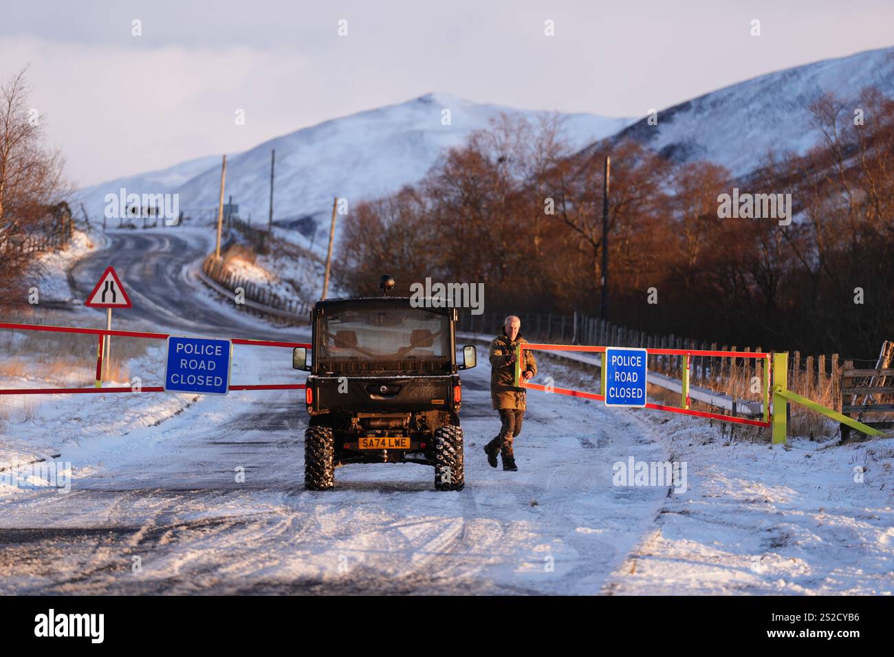 Snow gates are closed on the A93 near Glenshee. Weather warnings for ...
