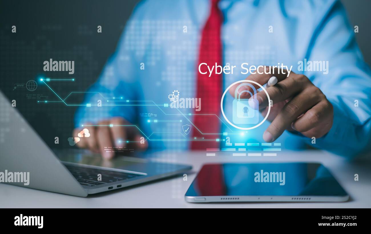 Cyber security concept, Login, User, Identification information security and encryption, Secure ...