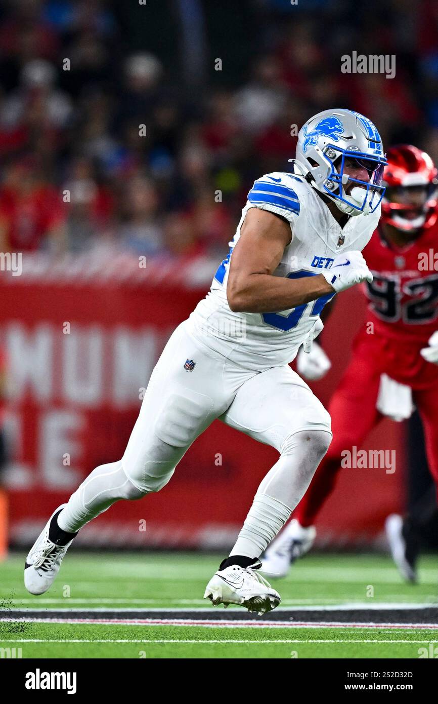 Detroit Lions tight end Shane Zylstra (84) runs a route in the third ...