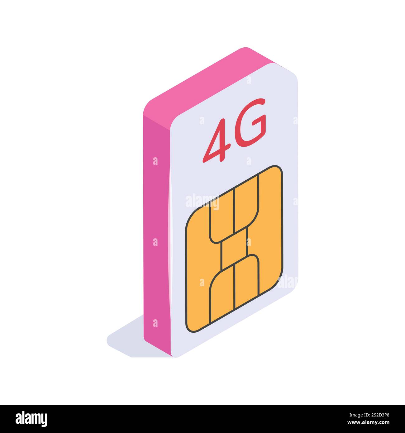 Take a look at this creative isometric icon of sim card in editable ...