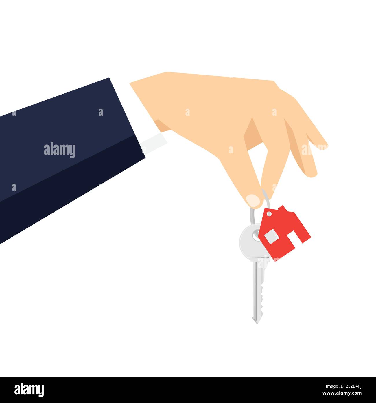 Real estate concept. Give key. Vector illustration Stock Vector Image ...