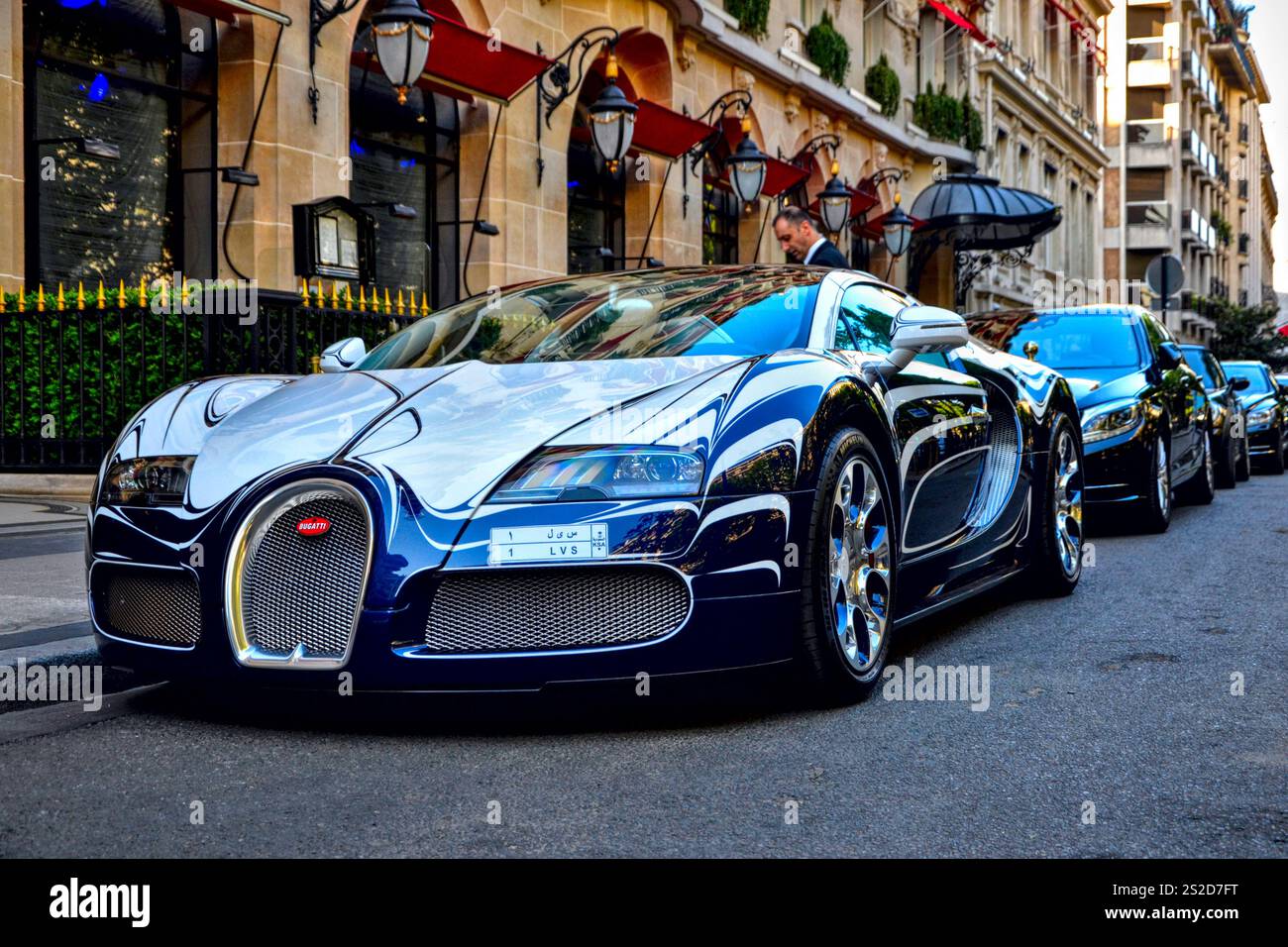 Paris, France - April 18th 2015 : Side view of the Bugatti Veyron "l'Or ...