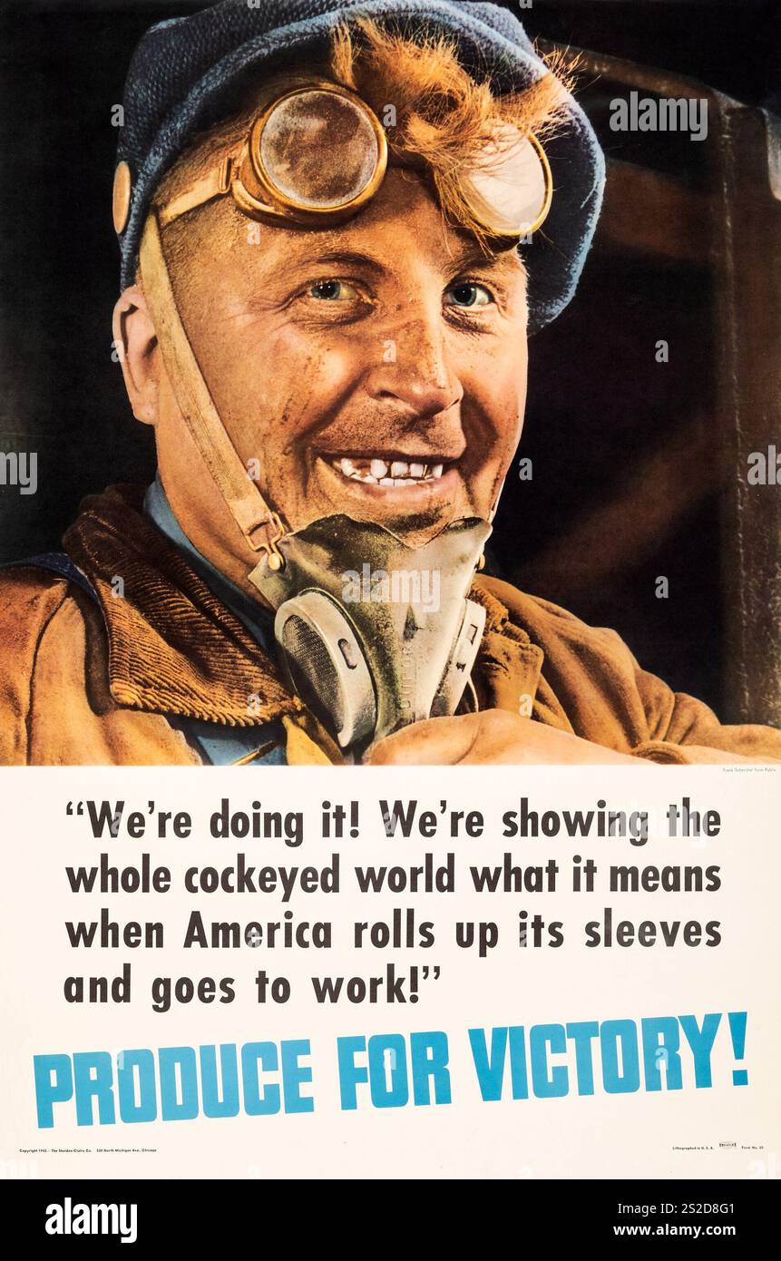 American World War II Propaganda Poster (Sheldon-Claire Co. 1942 ...
