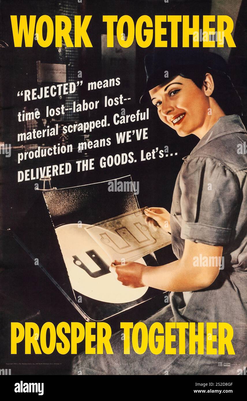 American World War II Propaganda Poster (Sheldon-Claire Co., 1944 ...