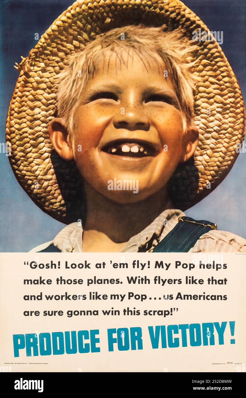 American World War II Propaganda Poster (Sheldon-Claire, 1942) Poster ...