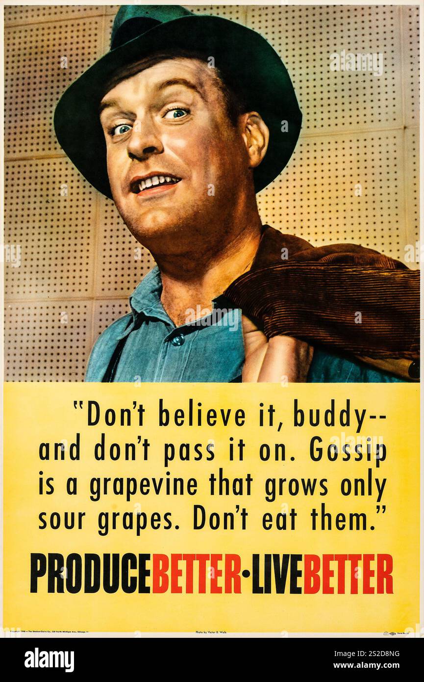 Post-War poster - Produce Better, Live Better (Sheldon-Claire Co., 1948 ...