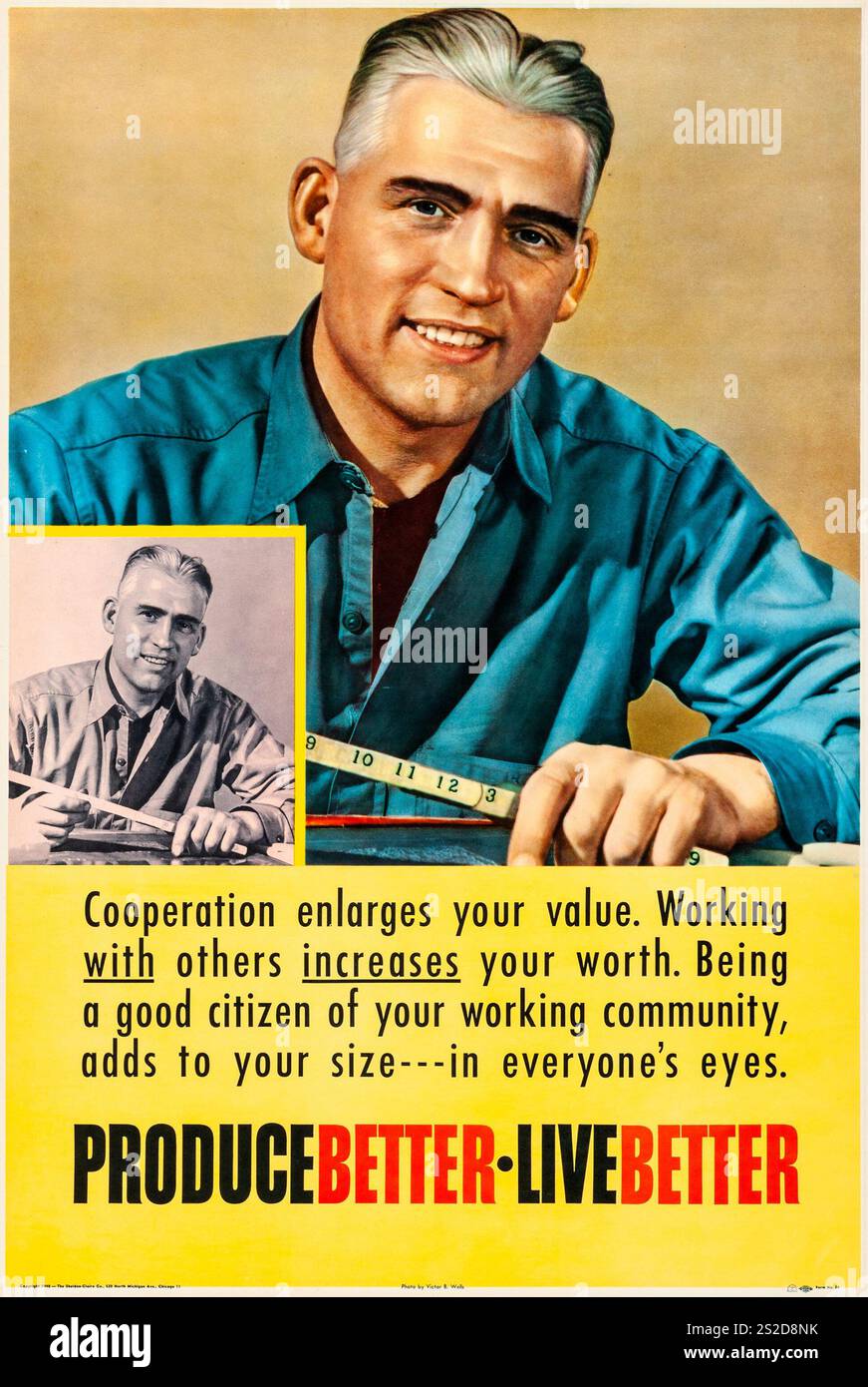 Produce Better, Live Better (Sheldon-Claire Co 1948). Motivational ...