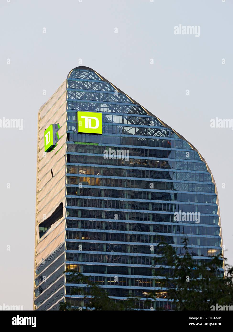 Toronto Canada / TD Terrace Bank Building at sunset, Front Street West, Downtown Toronto Stock ...