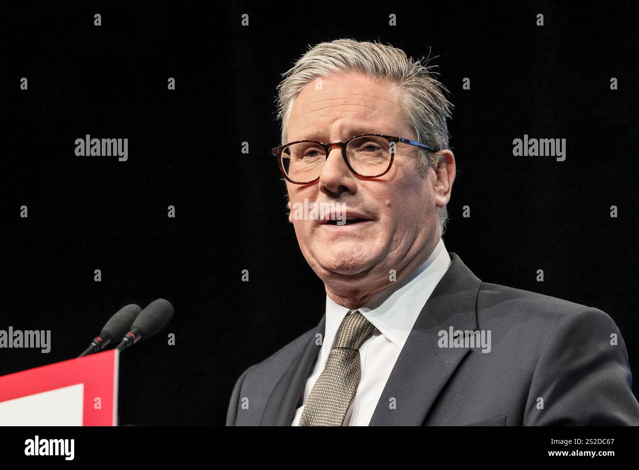 Sir Keir Starmer, Prime Minister of the United Kingdom, close up of ...