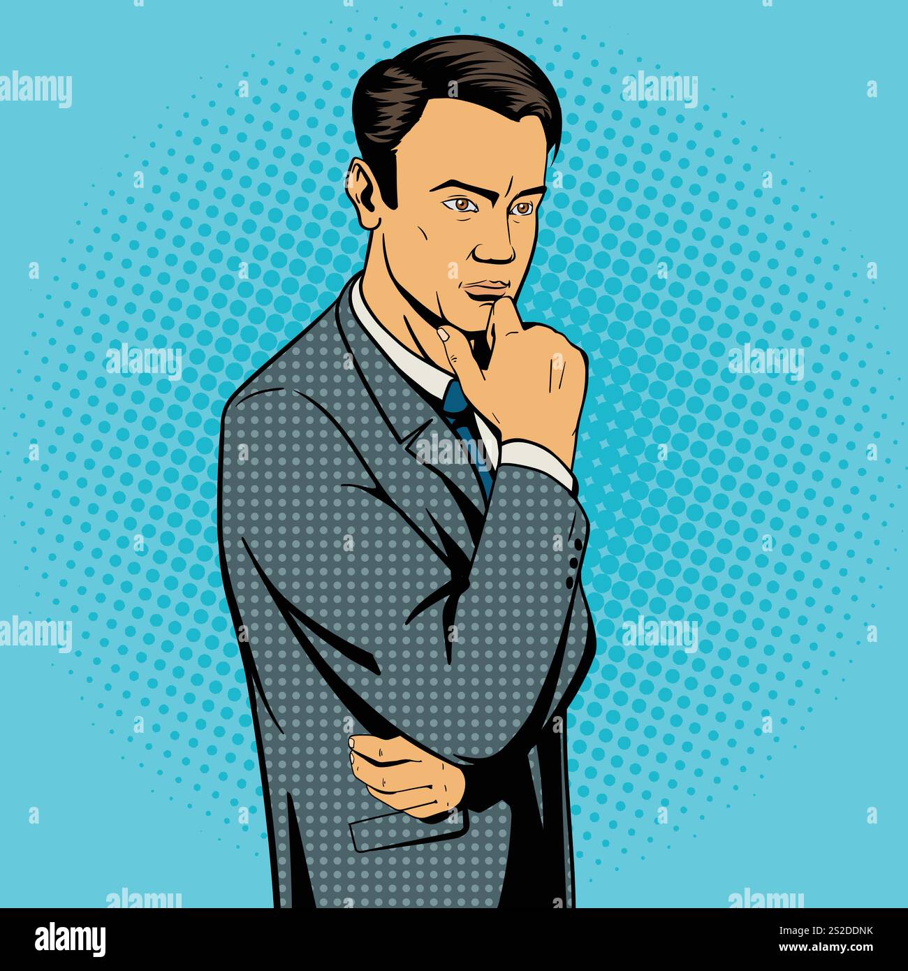 Man thinking hard pop art style vector Stock Vector Image & Art - Alamy