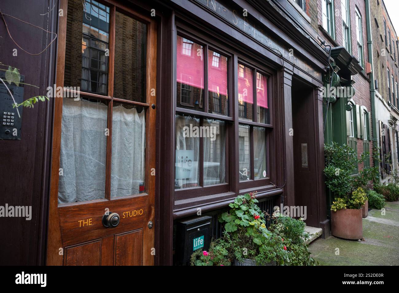 Gentrified street of terrace houses in East End, London, England, UK ...