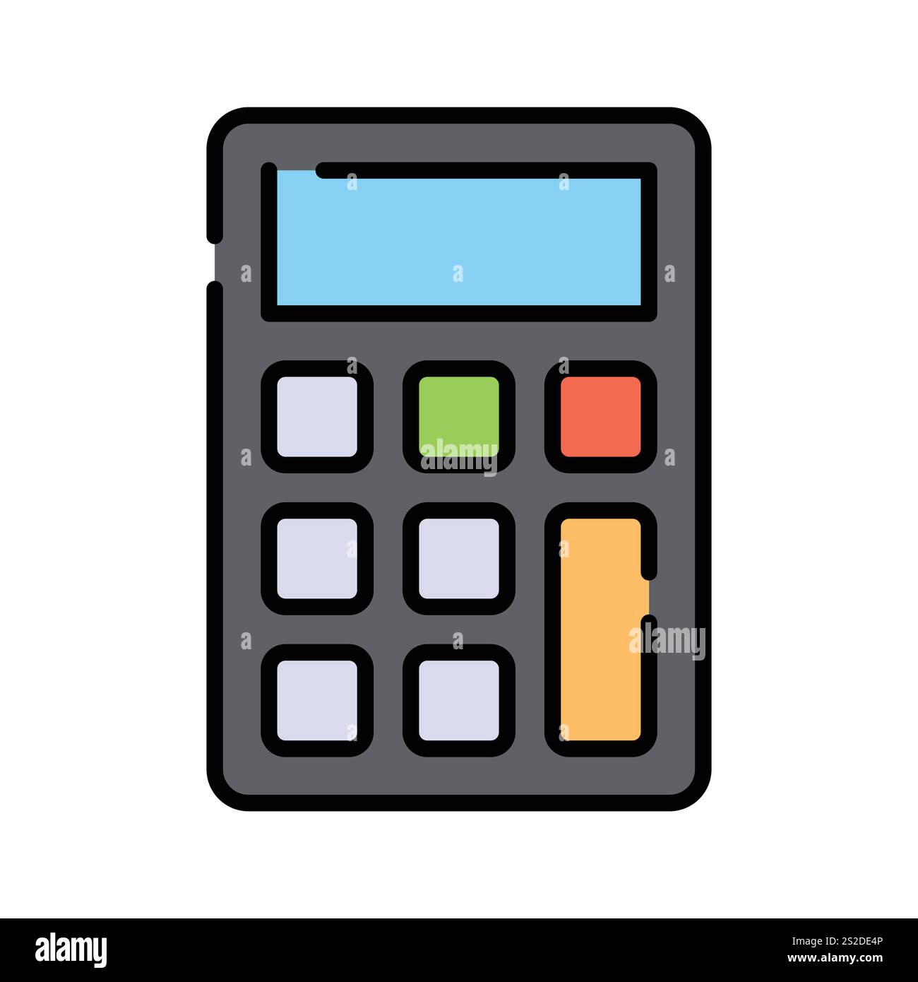 Digital calculator vector design, mathematical calculation equipment in ...