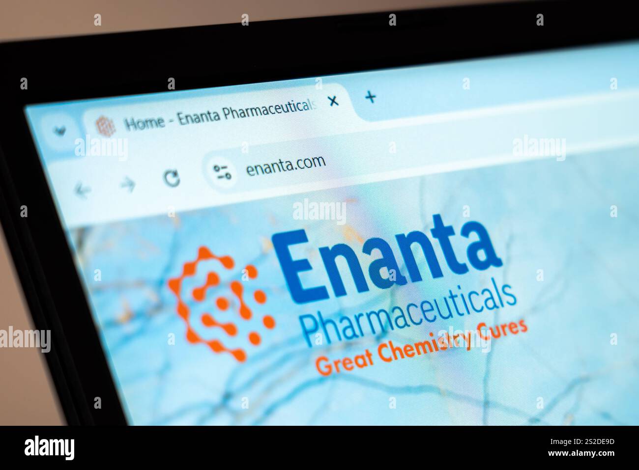 New York, USA - January 07, 2025: Enanta Pharmaceuticals website ...