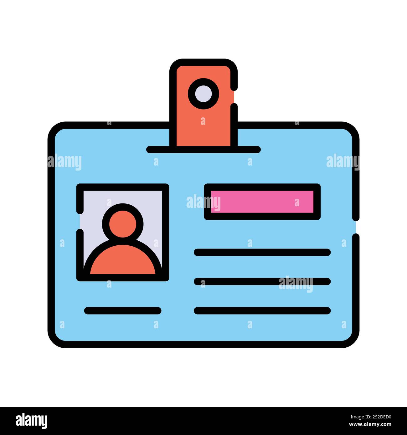 Employee id card vector design, entry pass icon in modern style Stock ...