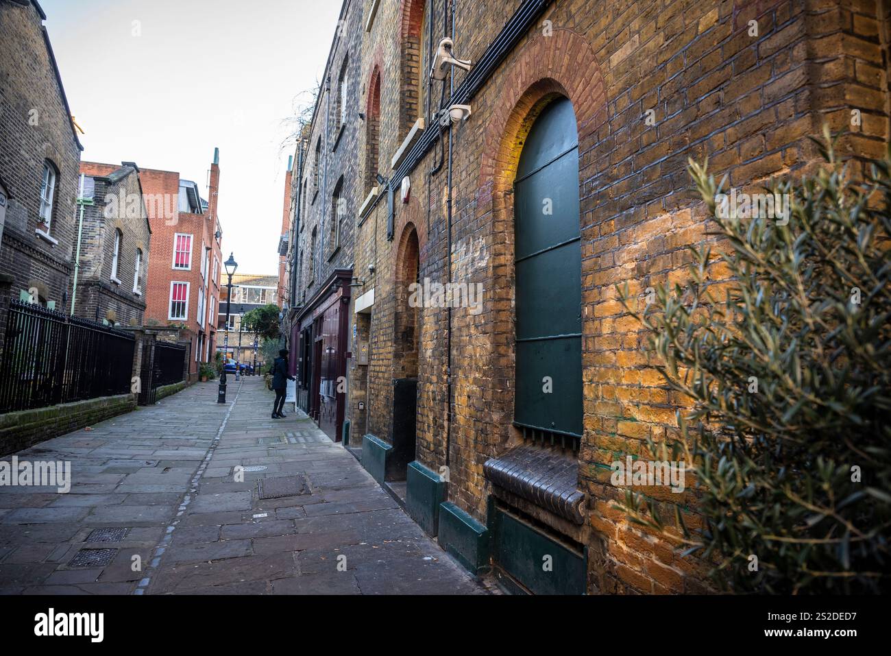Gentrified street of terrace houses in East End, London, England, UK ...