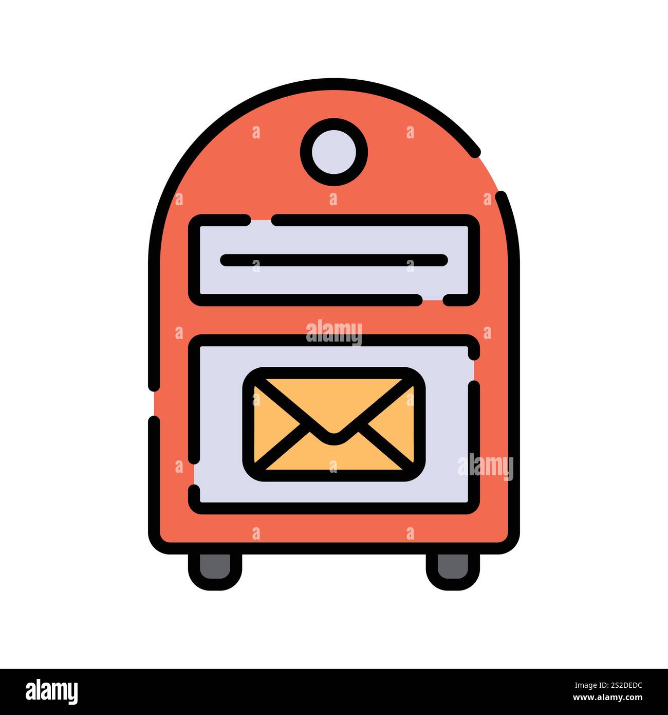 Simple icon of letterbox in modern design style Stock Vector Image ...