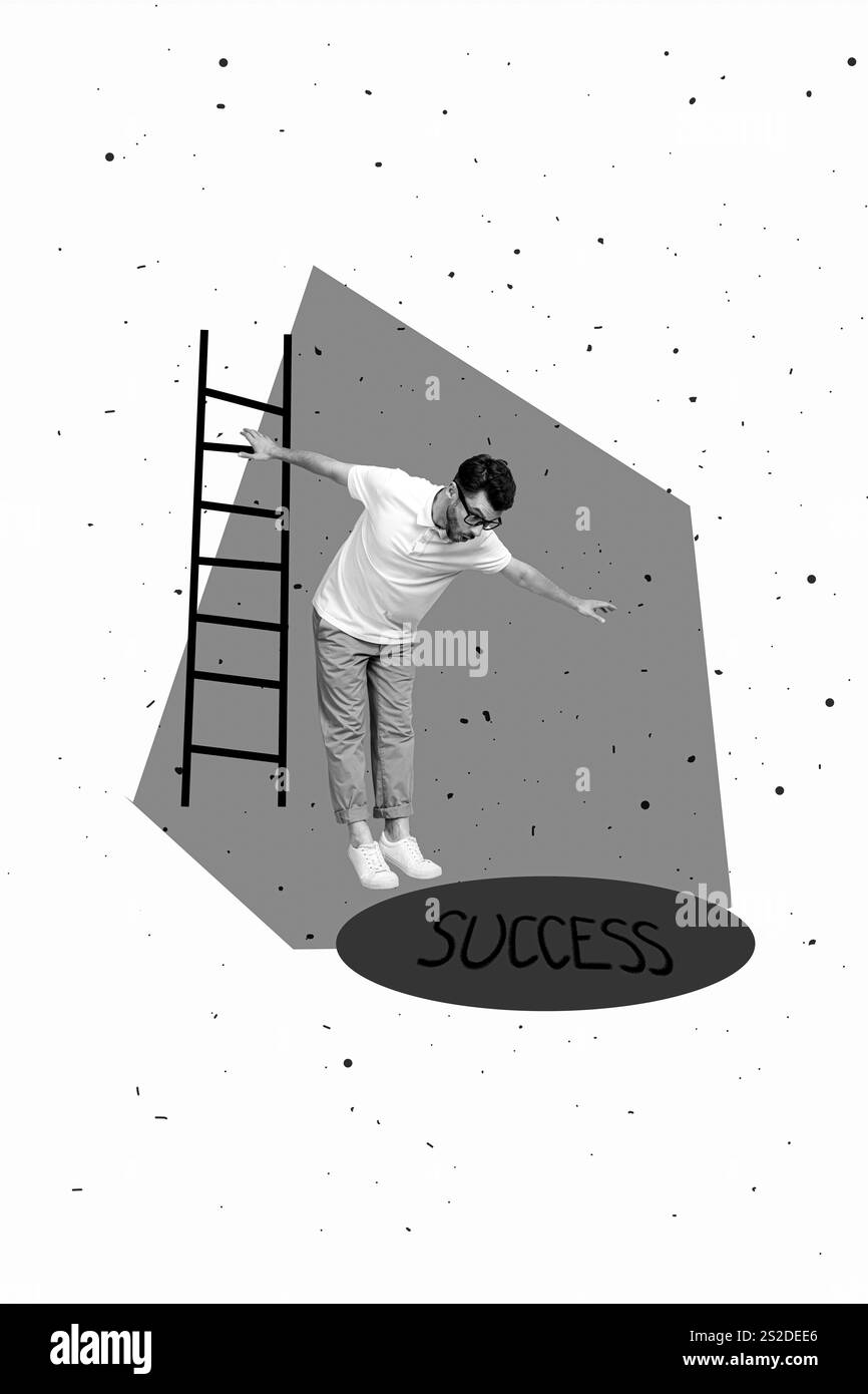 Business magazine template collage Black and White Stock Photos ...