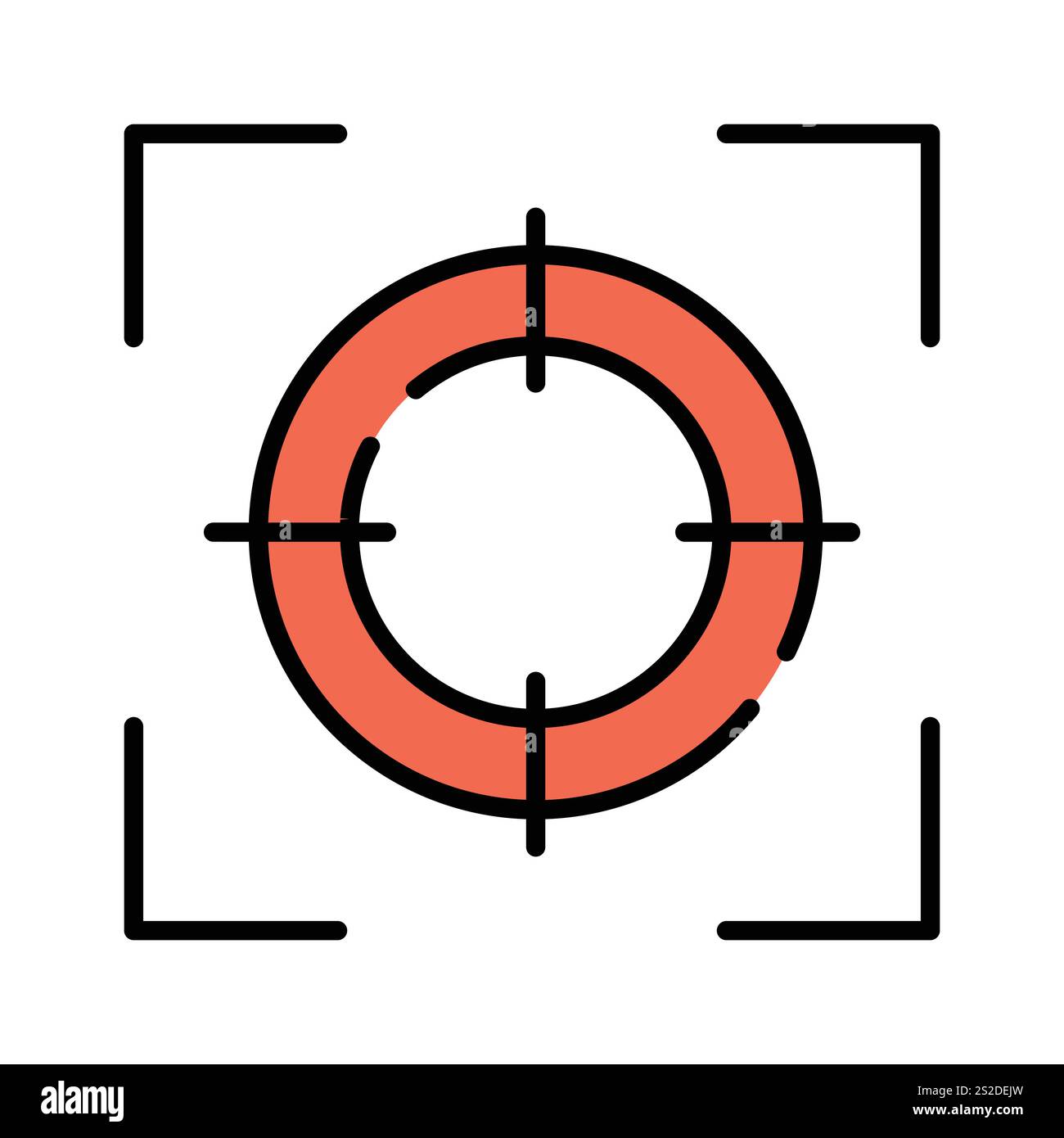 Simple focus icon with a target and crosshair symbol Stock Vector Image & Art - Alamy