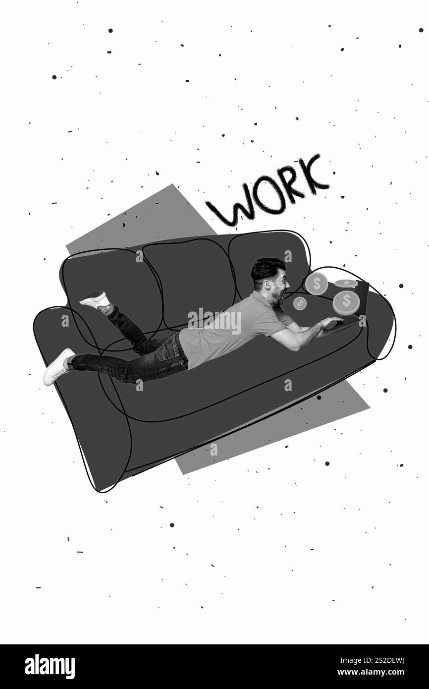 Happy work from home Black and White Stock Photos & Images - Alamy