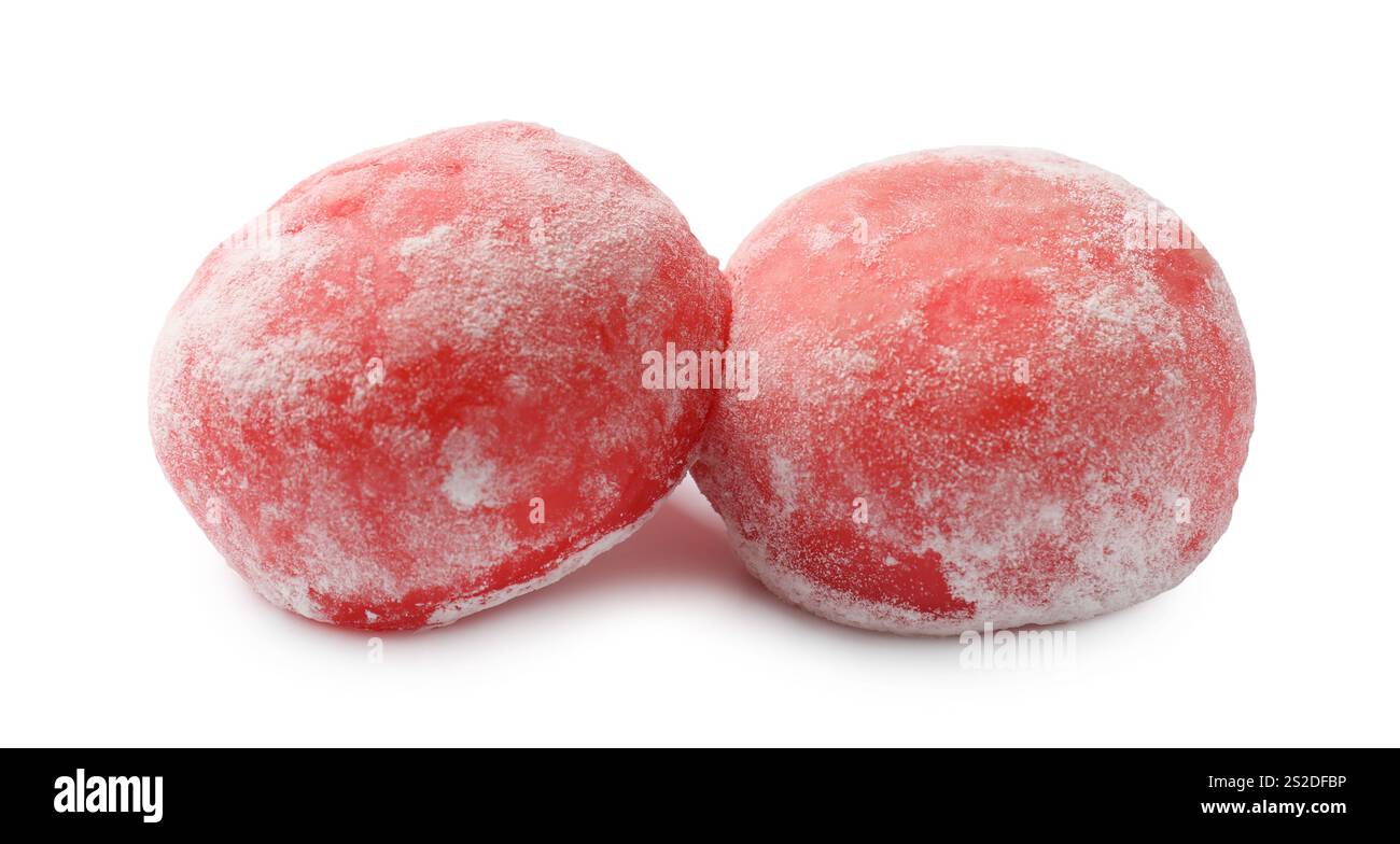 Delicious mochi isolated on white. Traditional Japanese dessert Stock ...