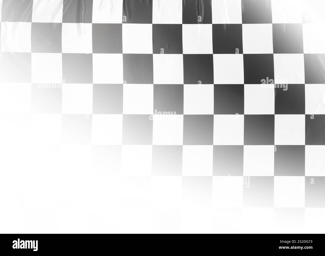 Racing flag with black and white checkers on white background Stock ...