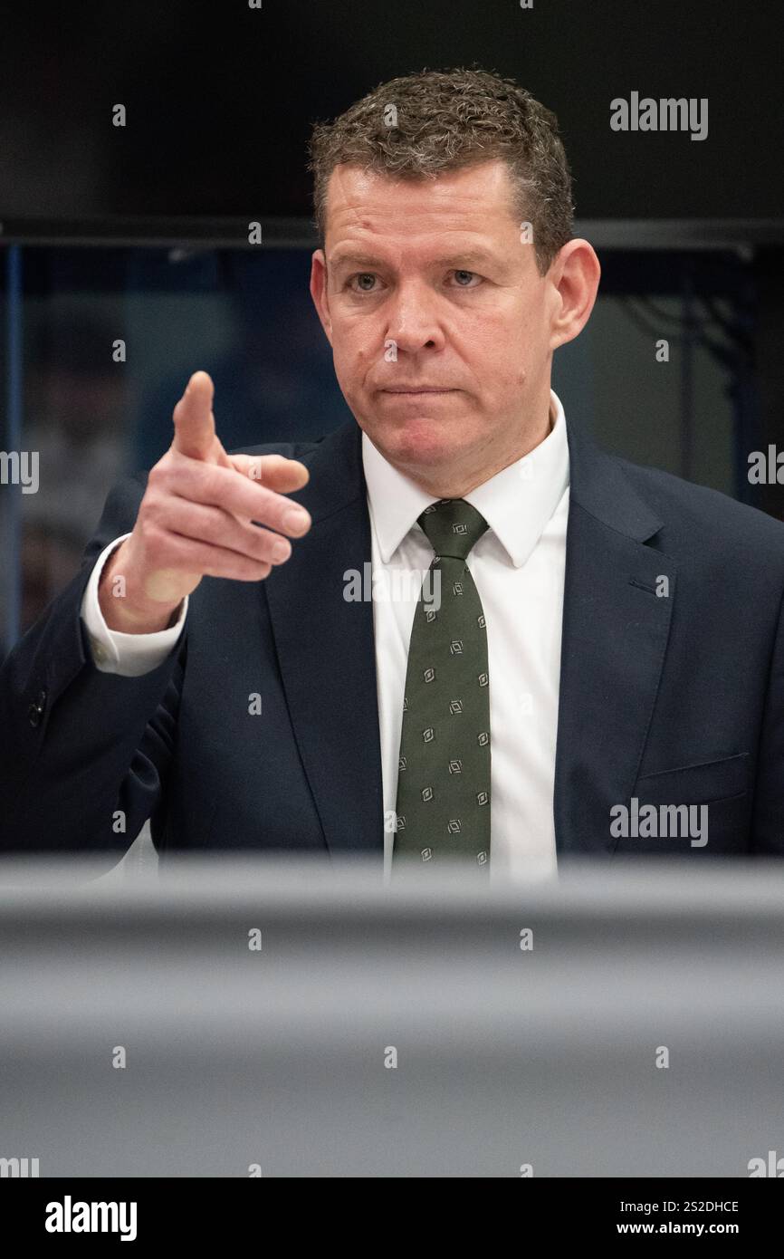 Plaid Cymru leader Rhun ap Iorwerth speaks during a press conference at ...