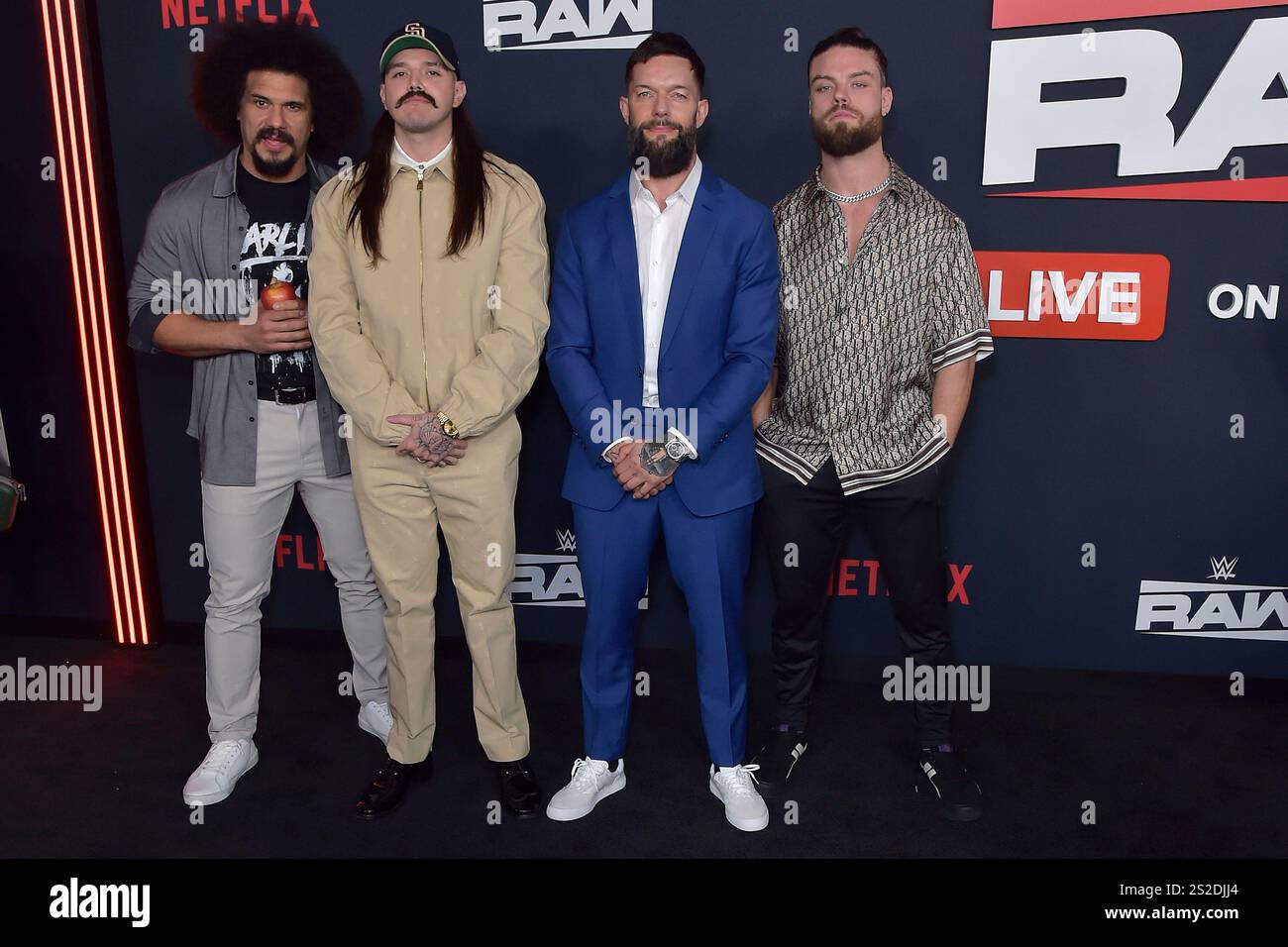 Carlito, Dominik Mysterio, Finn Balor und JD McDonagh bei der Premiere ...